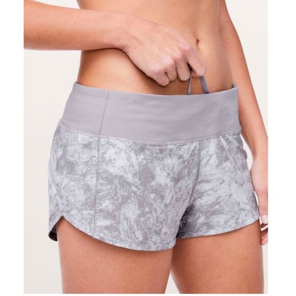 lululemon athletica | Shorts | Lululemon Speed Up Low Rise Lined Marble Alpine White ...